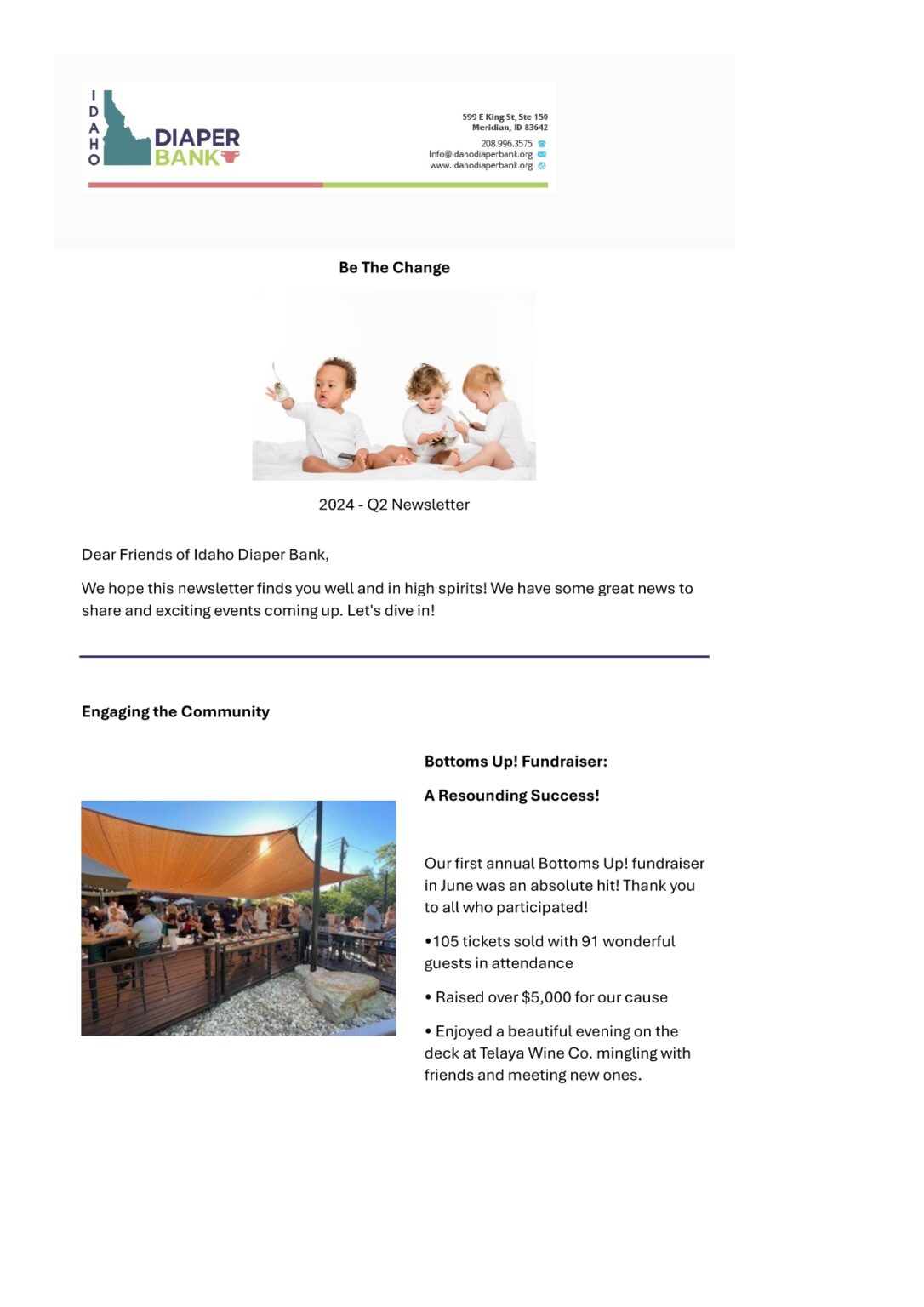 Newsletter - Idaho Diaper bank